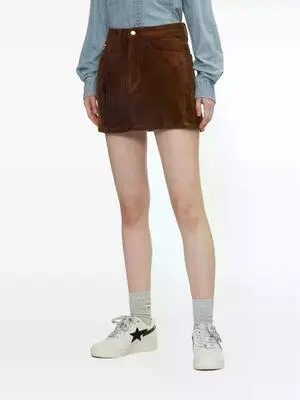 A BATHING APE Heart-motif Corduroy Mini Skirt