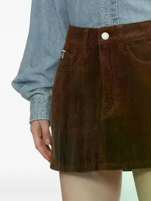 A BATHING APE Heart-motif Corduroy Mini Skirt