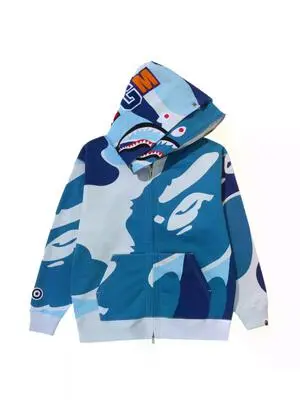 A BATHING APE Camo Shark Hoodie
