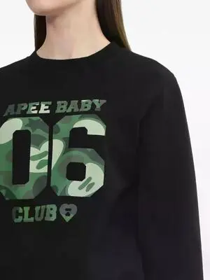 A BATHING APE Camouflage Graphic Crewneck Sweater
