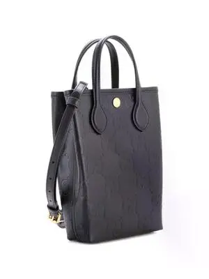 Gucci Vertical Gg Embossed Leather Mini Tote Bag