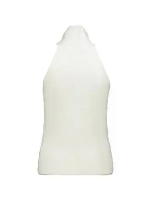 LISA YANG Leaya Knitted Sleeveless Vest - White