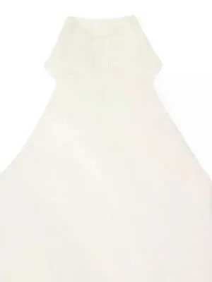 LISA YANG Leaya Knitted Sleeveless Vest - White