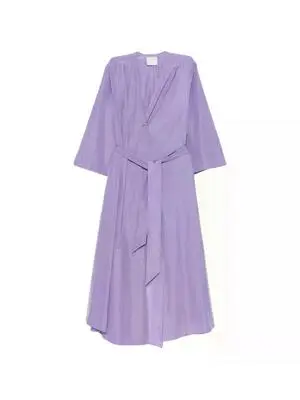 FORTE_FORTE Belted Midi Dress - Purple