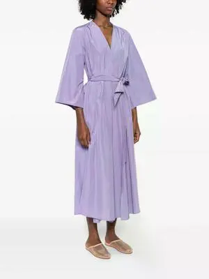 FORTE_FORTE Belted Midi Dress - Purple