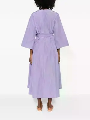 FORTE_FORTE Belted Midi Dress - Purple