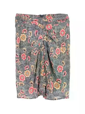 ISABEL MARANT VINTAGE Floral-motif Skirt - Blue