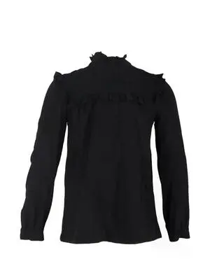 A.p.c. Ruffle-trim Long-sleeve Blouse