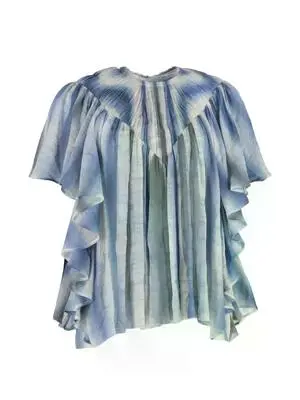 Chloé Ruffled Tie-dye Blouse