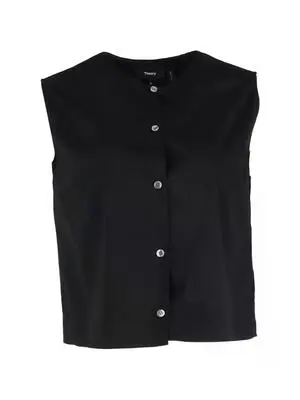 Theory Button-front Cotton Shirt
