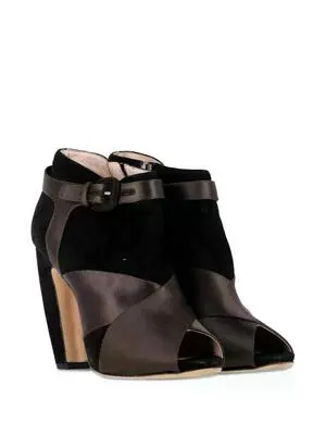 Miu Miu Peep-toe Buckle Ankle Boots