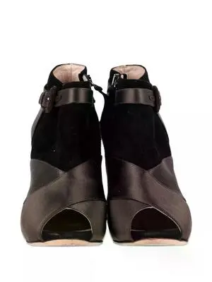Miu Miu Peep-toe Buckle Ankle Boots