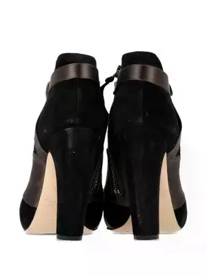 Miu Miu Peep-toe Buckle Ankle Boots