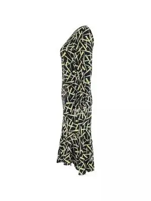 Diane Von Furstenberg Vintage Geometric-pattern Midi Dress