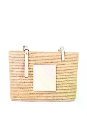 Loewe Square Raffia Basket Tote