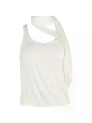 Alexander McQueen Sleeveless Drape Tank Top