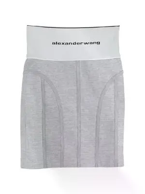 ALEXANDER WANG Elastic-logo Mini Skirt