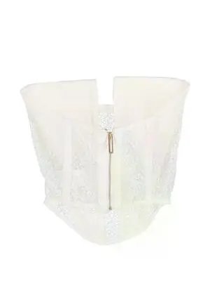DION LEE Lace-detail Corset Top