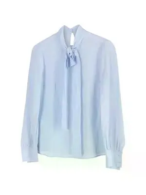 Miu Miu Pussy-bow Long-sleeve Blouse