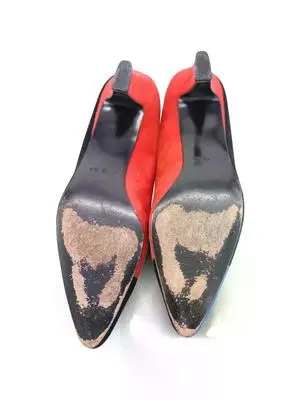 Escada 1980s Colour-block Suede Pumps