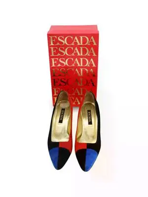 Escada 1980s Colour-block Suede Pumps