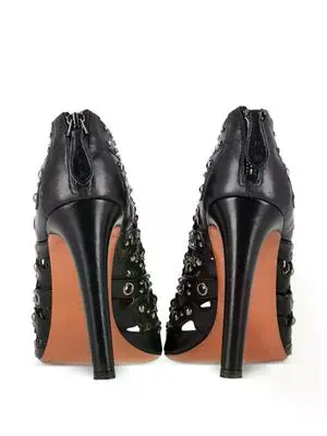 Alaïa Studded Laser-cut Sandals