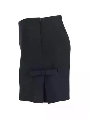 Fendi Bow Detail Wool Shorts