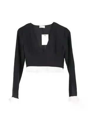 Red Valentino Ruffled-hem Cropped Top