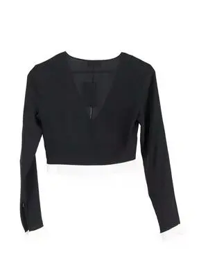 Red Valentino Ruffled-hem Cropped Top