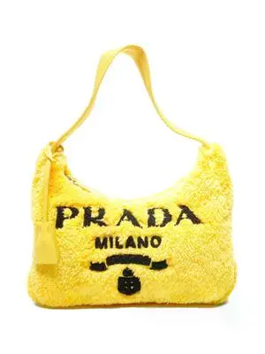 Prada 2022 Spugna Terry Shoulder Bag - Yellow
