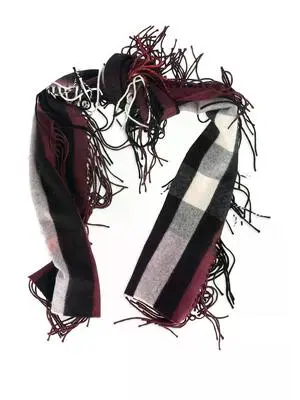 Burberry Fringed Checked Scarf