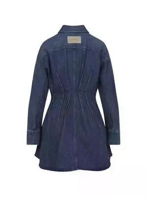 Givenchy Buttoned Denim Mini Dress - Blue