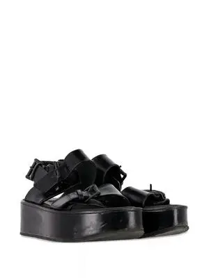 ANN DEMEULEMEESTER VINTAGE Leather Strappy Platform Sandals