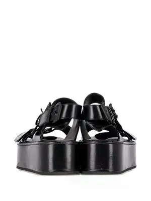 ANN DEMEULEMEESTER VINTAGE Leather Strappy Platform Sandals