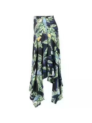 Stella McCartney Asymmetric Parrot-print Skirt