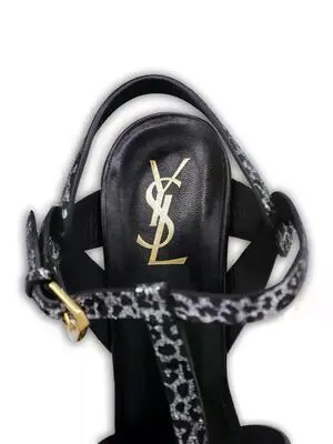 Saint Laurent Platform T-strap Pumps - Black