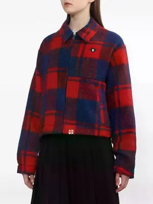A BATHING APE Checked Jacket With Badge