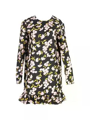 Marni Floral-print Ruffled Hem Dress