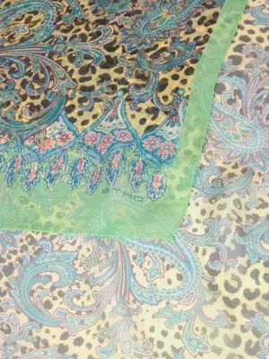 Etro Paisley Animal-motif Silk Scarf