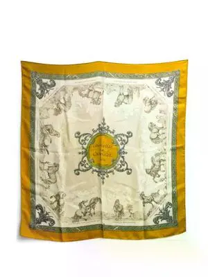 Hermès 1962 Courbettes Et Cabrioles Silk Scarf - Neutrals