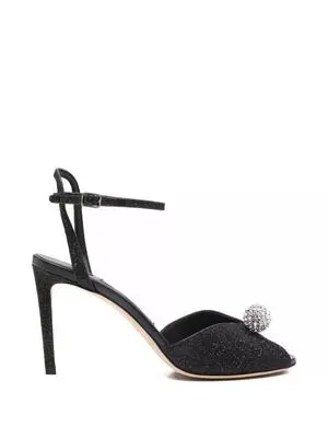 JIMMY CHOO Sacora Glitter Heeled Sandals