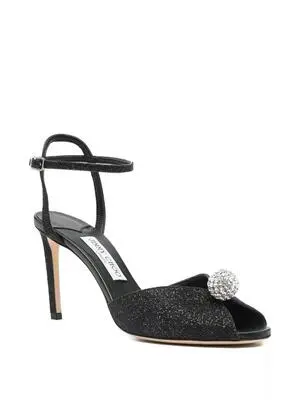 JIMMY CHOO Sacora Glitter Heeled Sandals