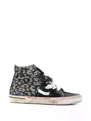 PAUL EASTERLIN Caly Star Leopard High-top Sneakers