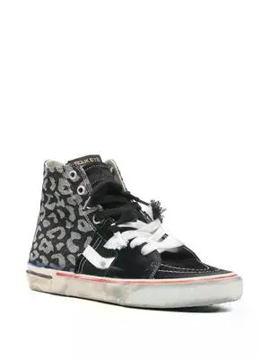 PAUL EASTERLIN Caly Star Leopard High-top Sneakers