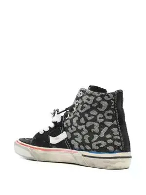 PAUL EASTERLIN Caly Star Leopard High-top Sneakers