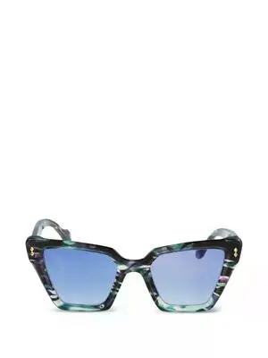 KADOR Vanessa Geometric-frame Sunglasses - Black