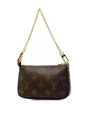 LOUIS VUITTON 2005 Monogram Mini Pochette Accessoires Handbag - Brown
