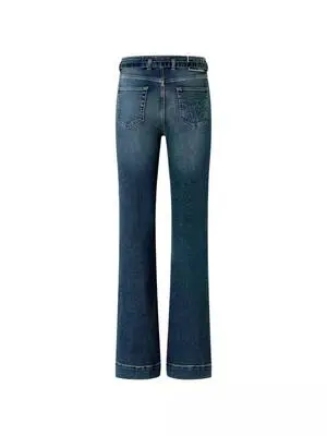 Pinko Belted High-rise Flared Jeans - Blue