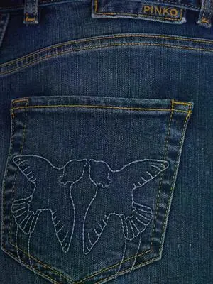 Pinko Belted High-rise Flared Jeans - Blue