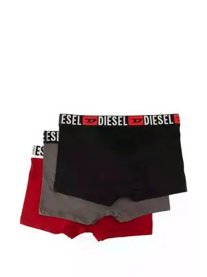 DIESEL® Logo-waistband Slim Boxers - Red